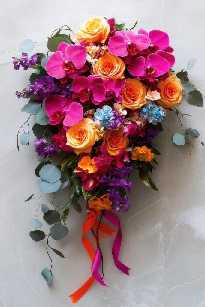 58+ Cascading Orchid Wedding Bouquets You Need to See!