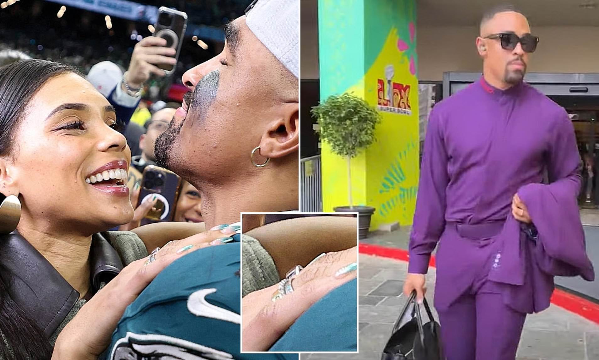 Jalen Hurts sparks marriage speculation as he appears to wear a wedding ...