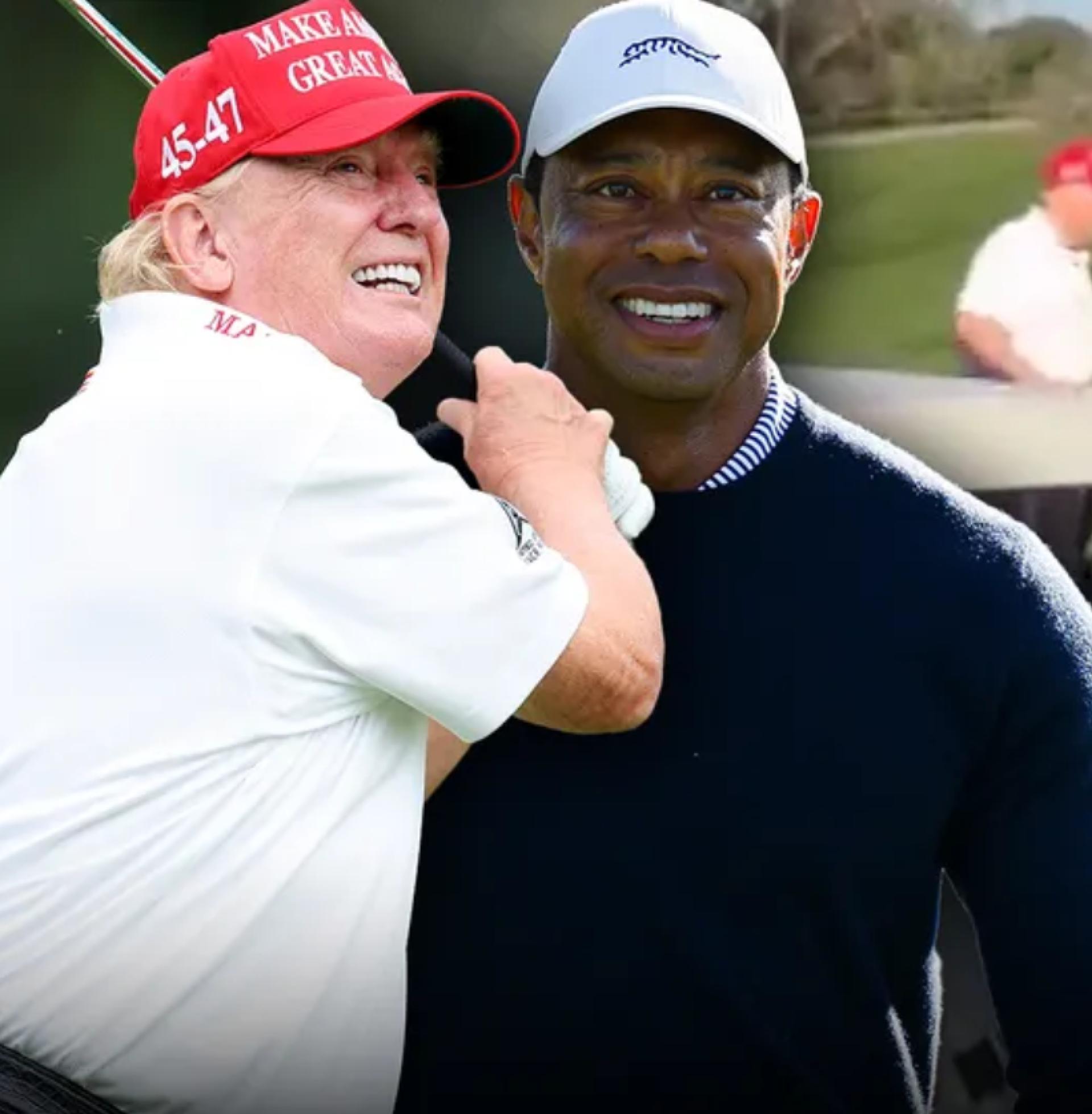 Trump reflects on Tiger Woods' emotional loss after playing golf ...
