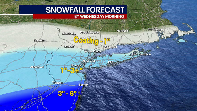 NYC snow this week: How many inches to expect with 3 storm threats