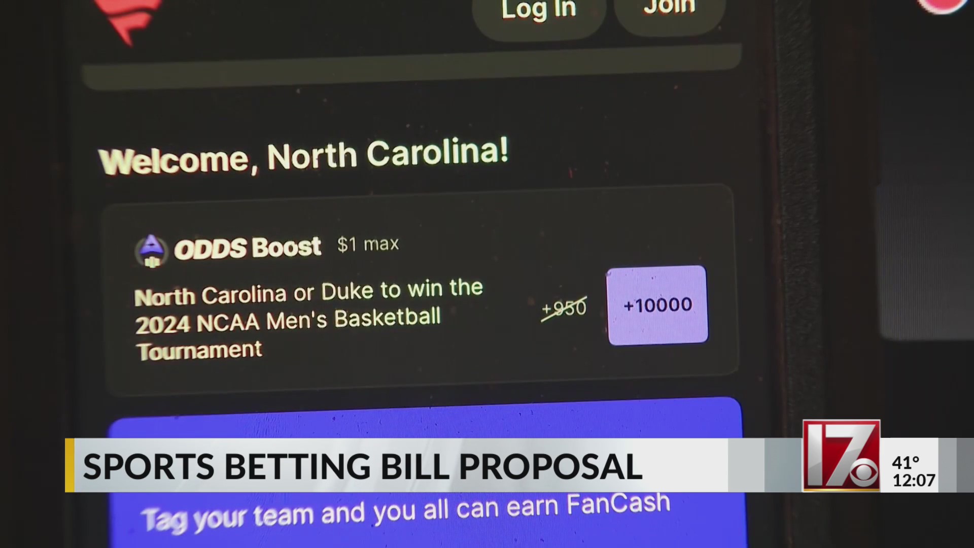 Sports betting bill proposal