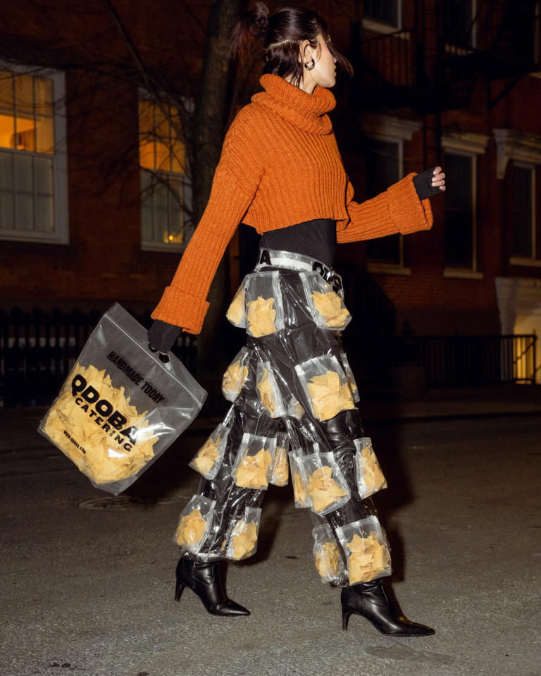 Would you wear these ‘Chip Pants’ with baggies to hold tortillas?