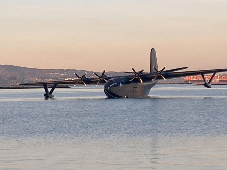 WWII-era Philippine Mars flying boat makes stopover in Alameda: photos