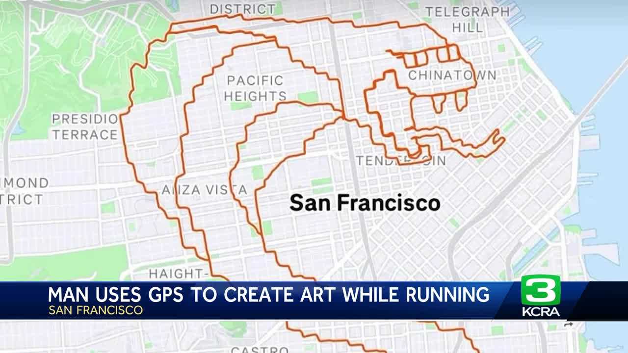 Runner creates GPS art with San Francisco streets as his canvas
