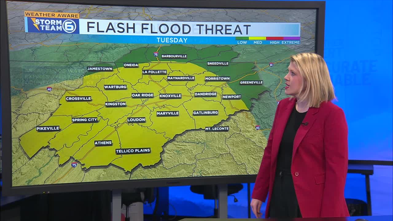 Heavy rain expected tomorrow and Wednesday