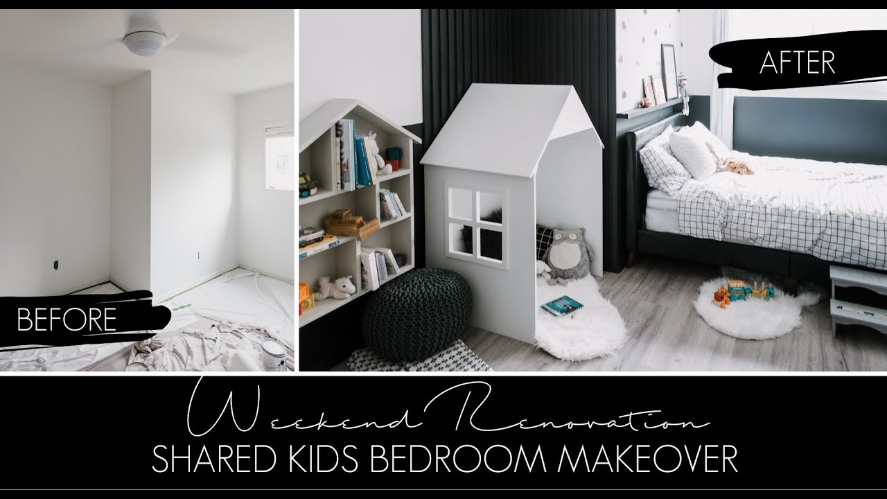 Modern Kids Bedroom Makeover [in just ONE weekend!]
