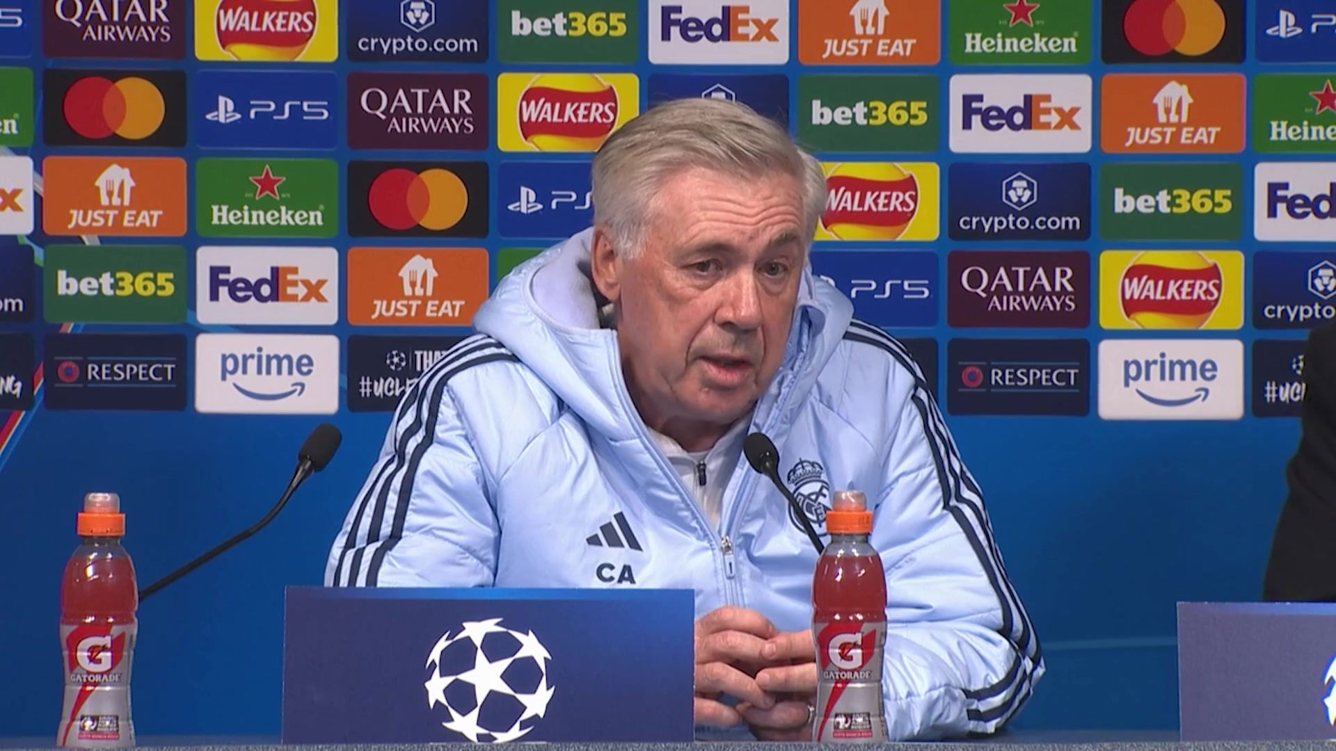 Ancelotti on Real Madrid - Manchester rivalry and first leg UCL playoff