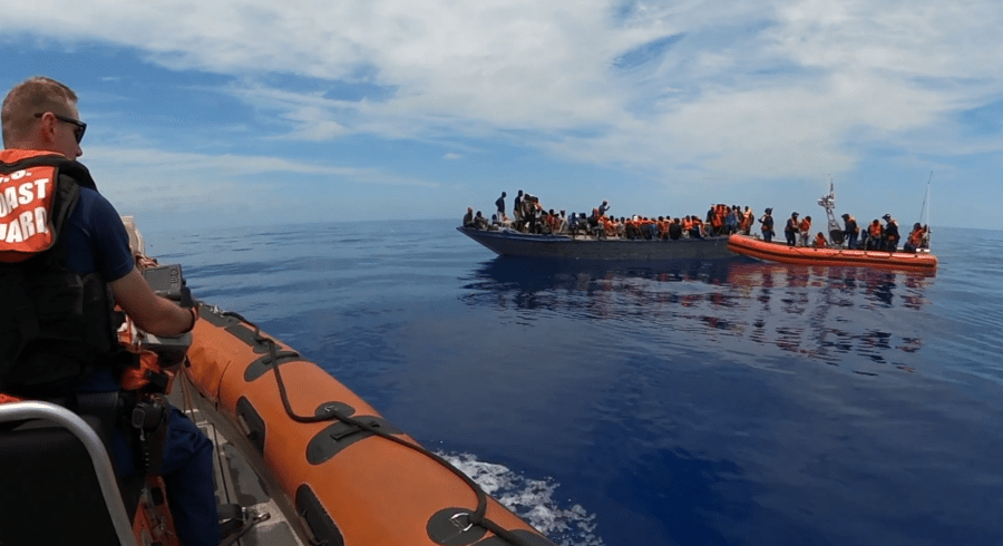 Coast Guard stops small boat loaded with 132 migrants heading to Florida