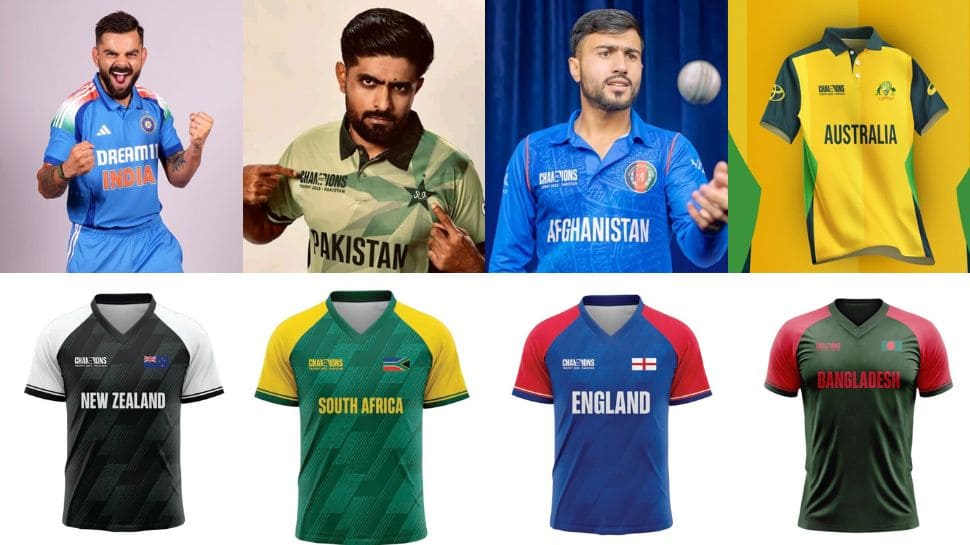 Champions Trophy 2025: Ranking All Eight Team Jerseys - In Pics