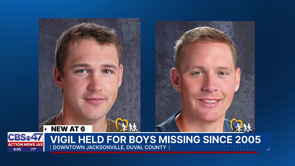 Vigil held for two boys still missing from Jacksonville after 20 years