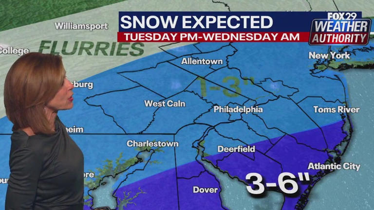 Philadelphia weather: Winter storm warning issued ahead of Tuesday snow