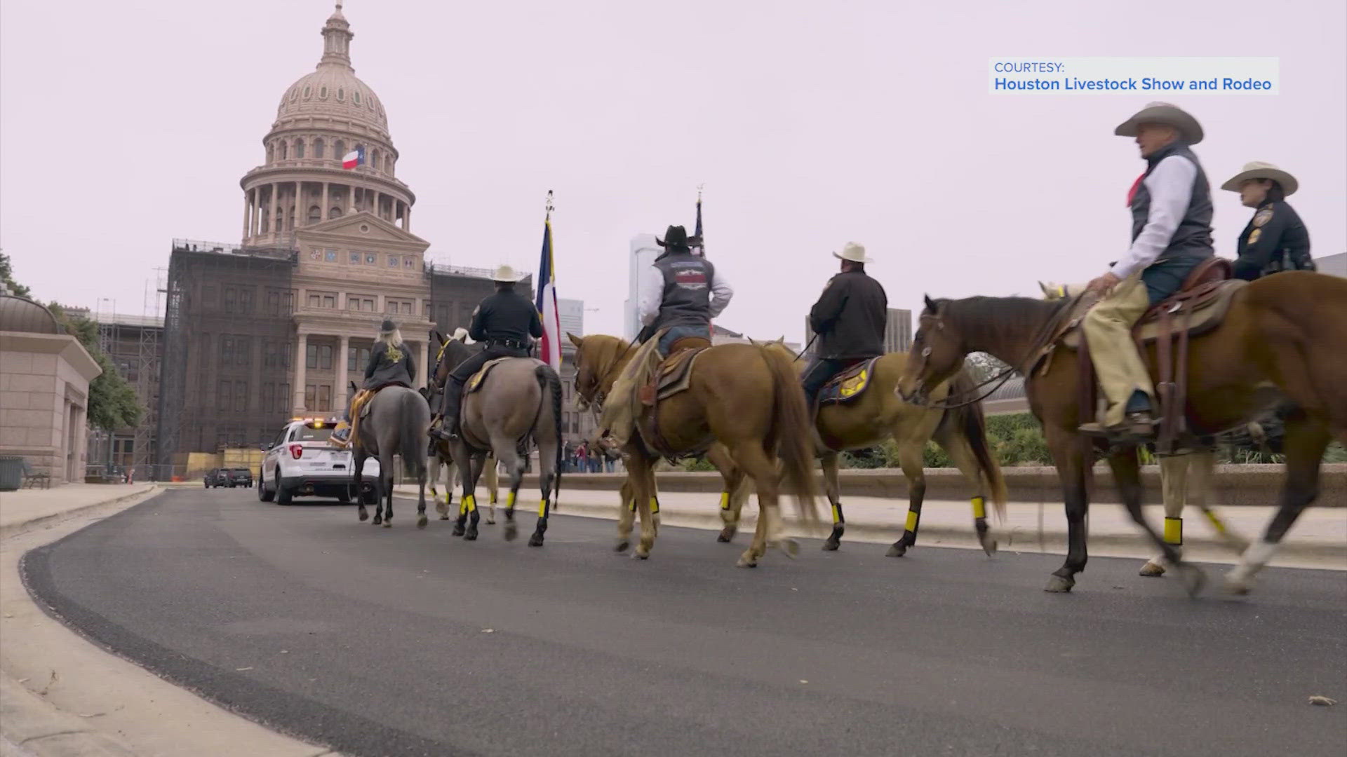 Pony Express delivers invites to the Houston Livestock Show and Rodeo