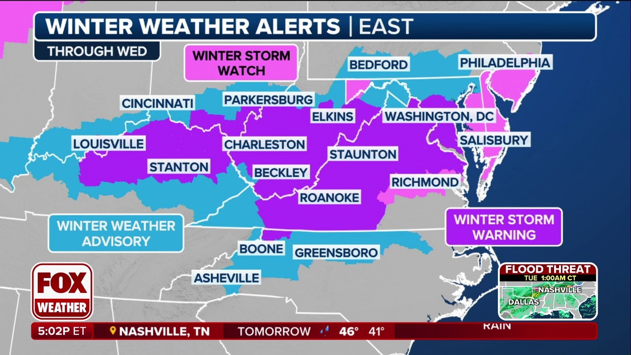 Monster storm could bring heaviest snow to Mid-Atlantic