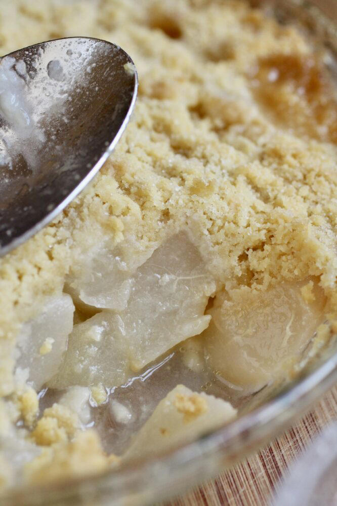 Three Ingredient Pear Crumble