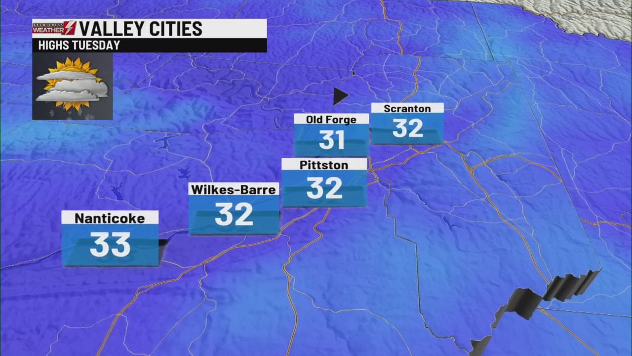 Wyoming Valley Weather Forecast - 2/10/25 - EVENING