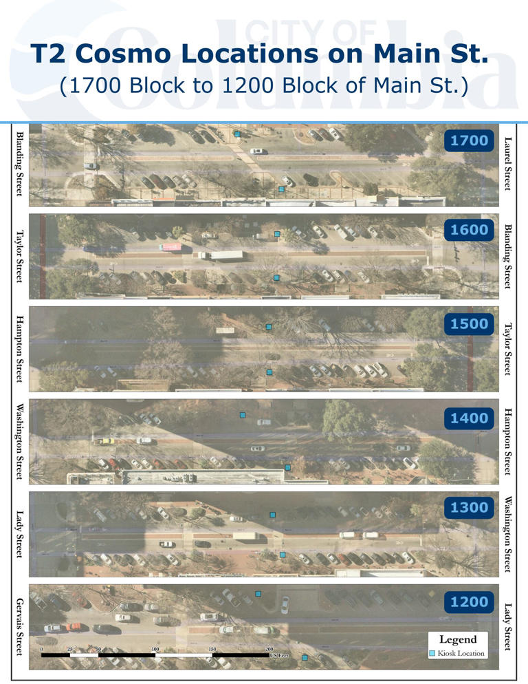City of Columbia begins to install new parking pay stations on Main Street
