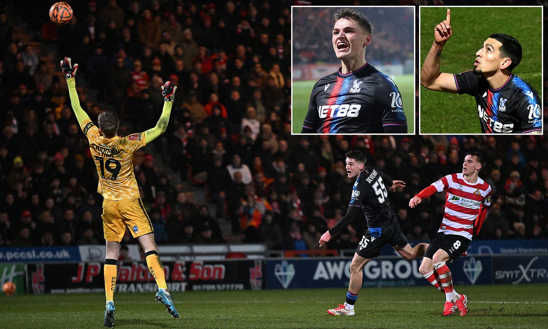 Doncaster 0-2 Crystal Palace: Ingenious free-kick helps Eagles set up ...