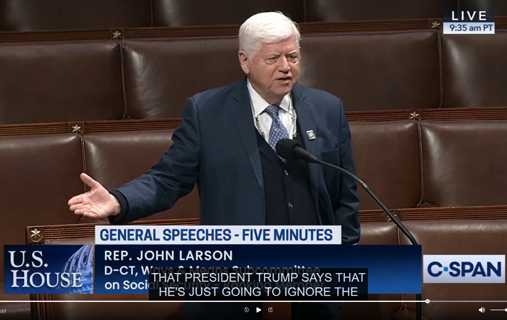 John Larson pause on House floor attributed to 'adverse reaction'