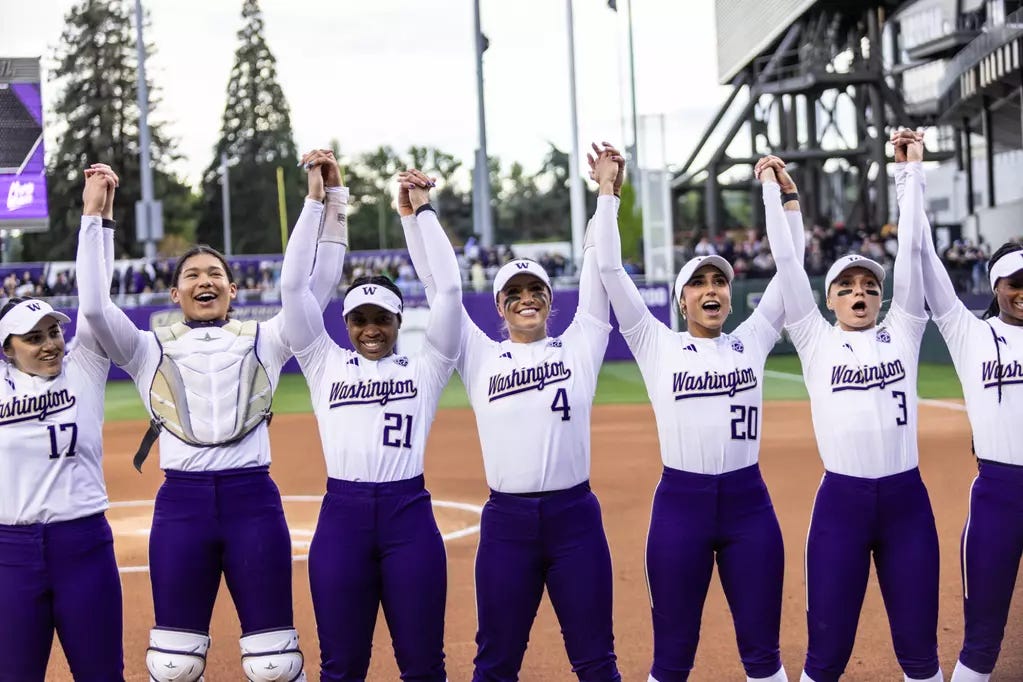 Washington softball to play 4 televised games during Big Ten play