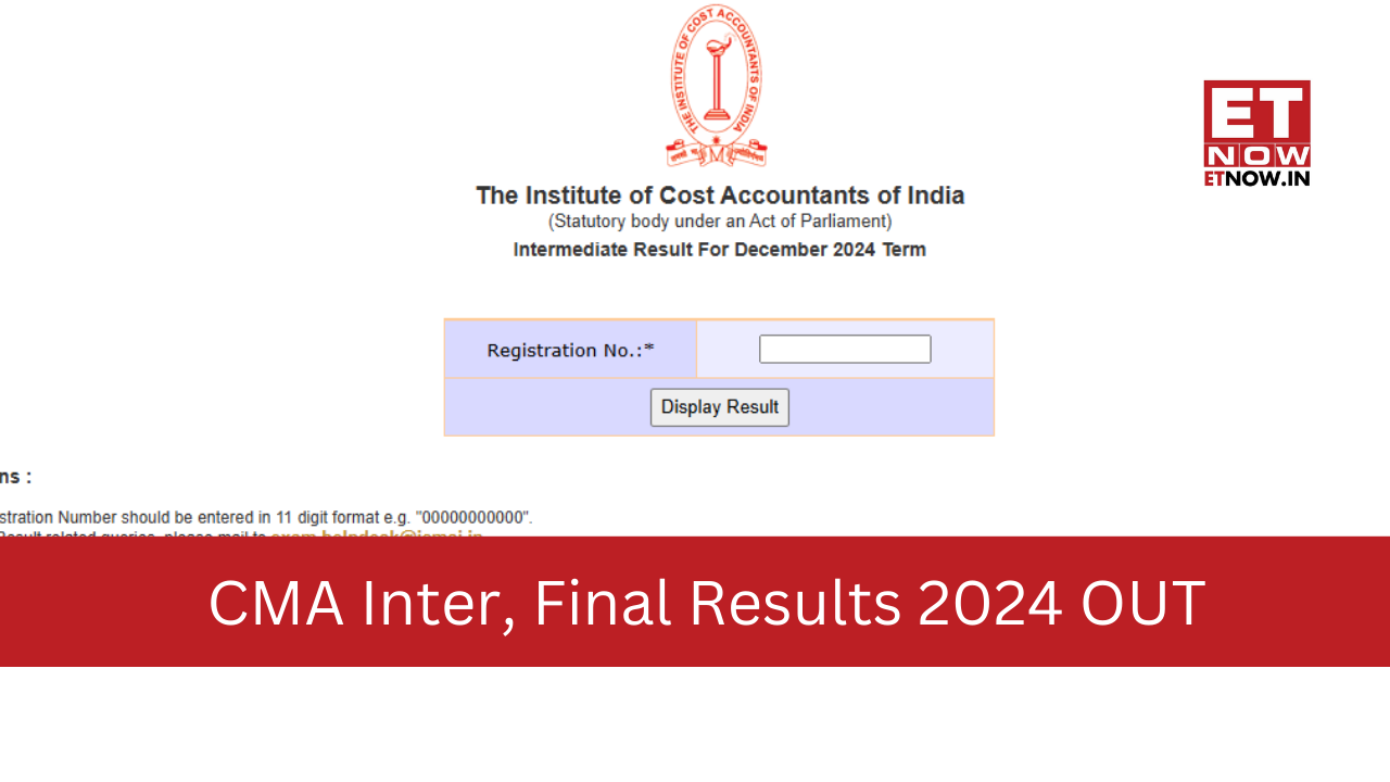 CMA Inter, Final Results 2024 OUT at icmai.in; Steps to download ICMAI ...