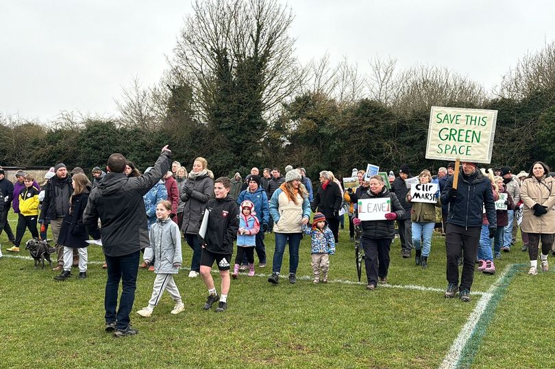 Protesters rally against 3G football pitch on Louth's Wood Lane playing ...
