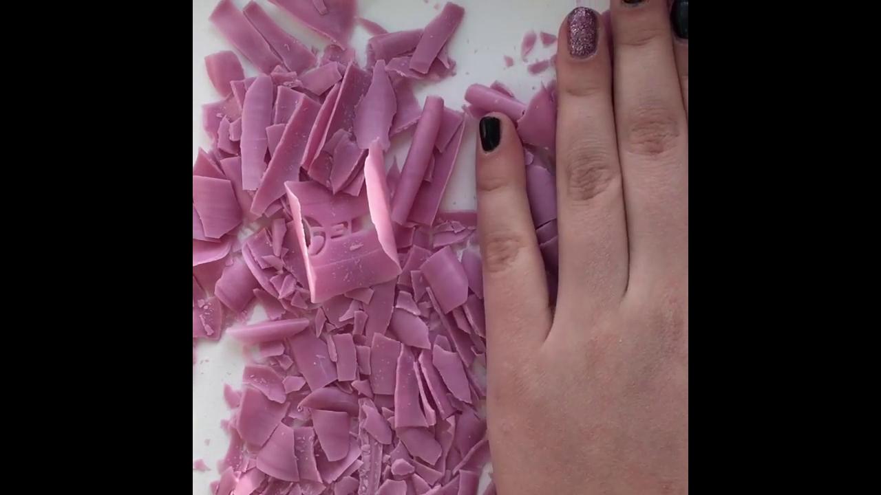 Satisfying Pressing Tiny Purple Rolled Soap