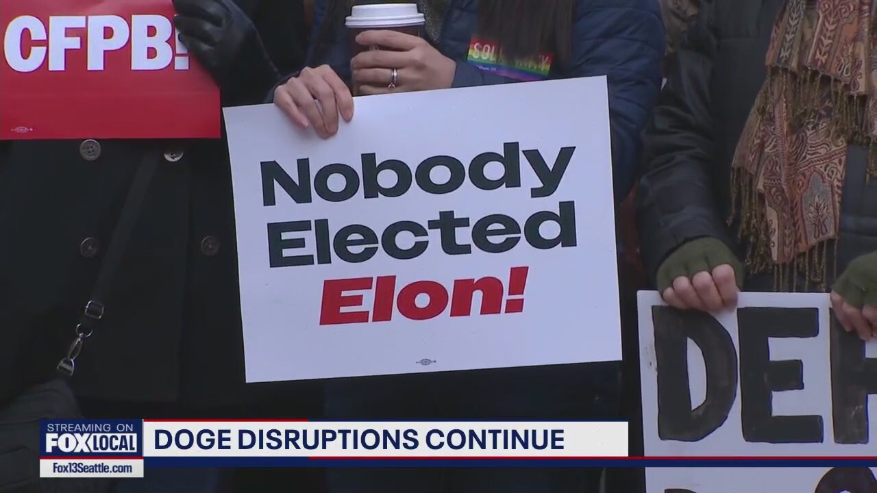 Protests as DOGE disruptions continue