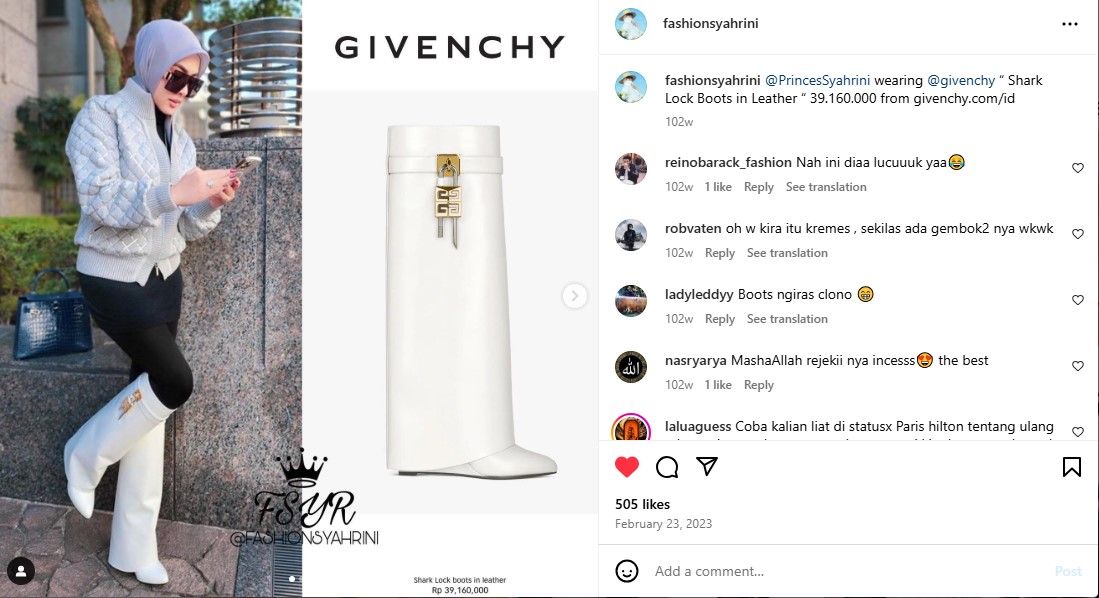 6 Koleksi Sepatu Boot Mewah Syahrini Senilai Puluhan Juta Rupiah ...