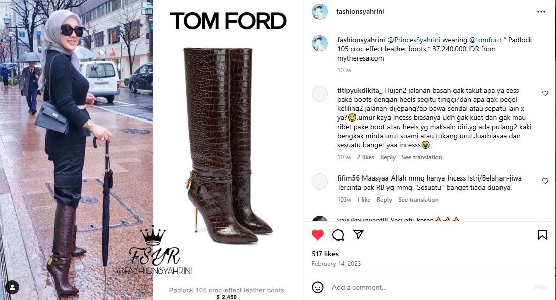 6 Koleksi Sepatu Boot Mewah Syahrini Senilai Puluhan Juta Rupiah ...
