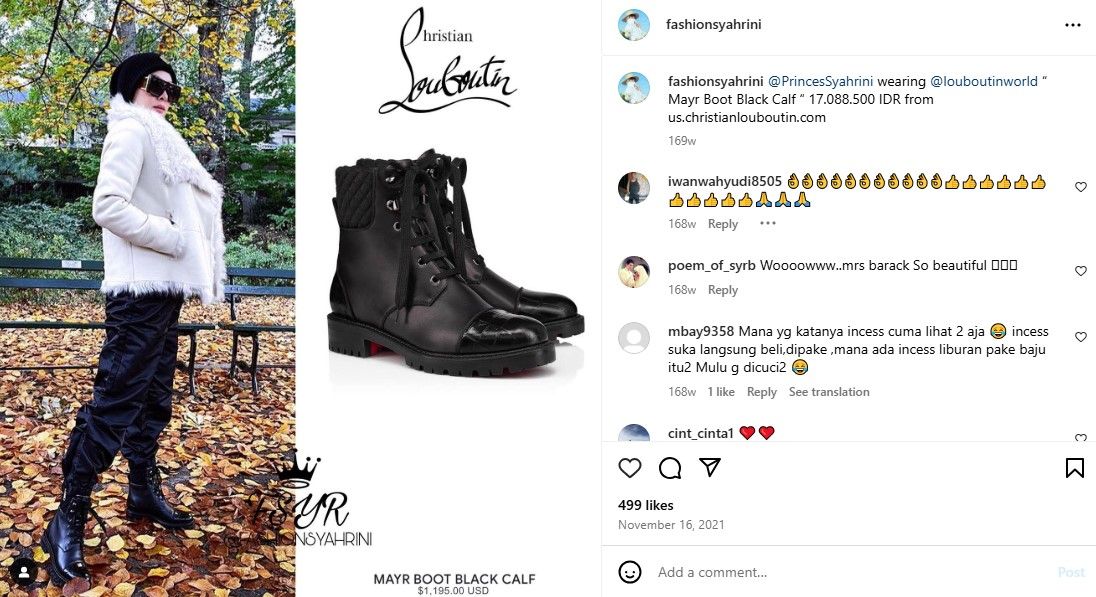 6 Koleksi Sepatu Boot Mewah Syahrini Senilai Puluhan Juta Rupiah ...
