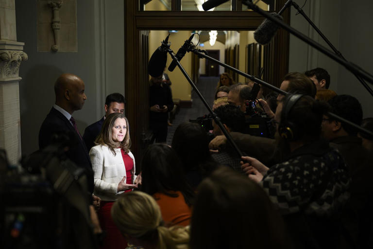 Freeland announces plan to cap grocery profits, expand competition Freeland announces plan to cap grocery profits, expand competition