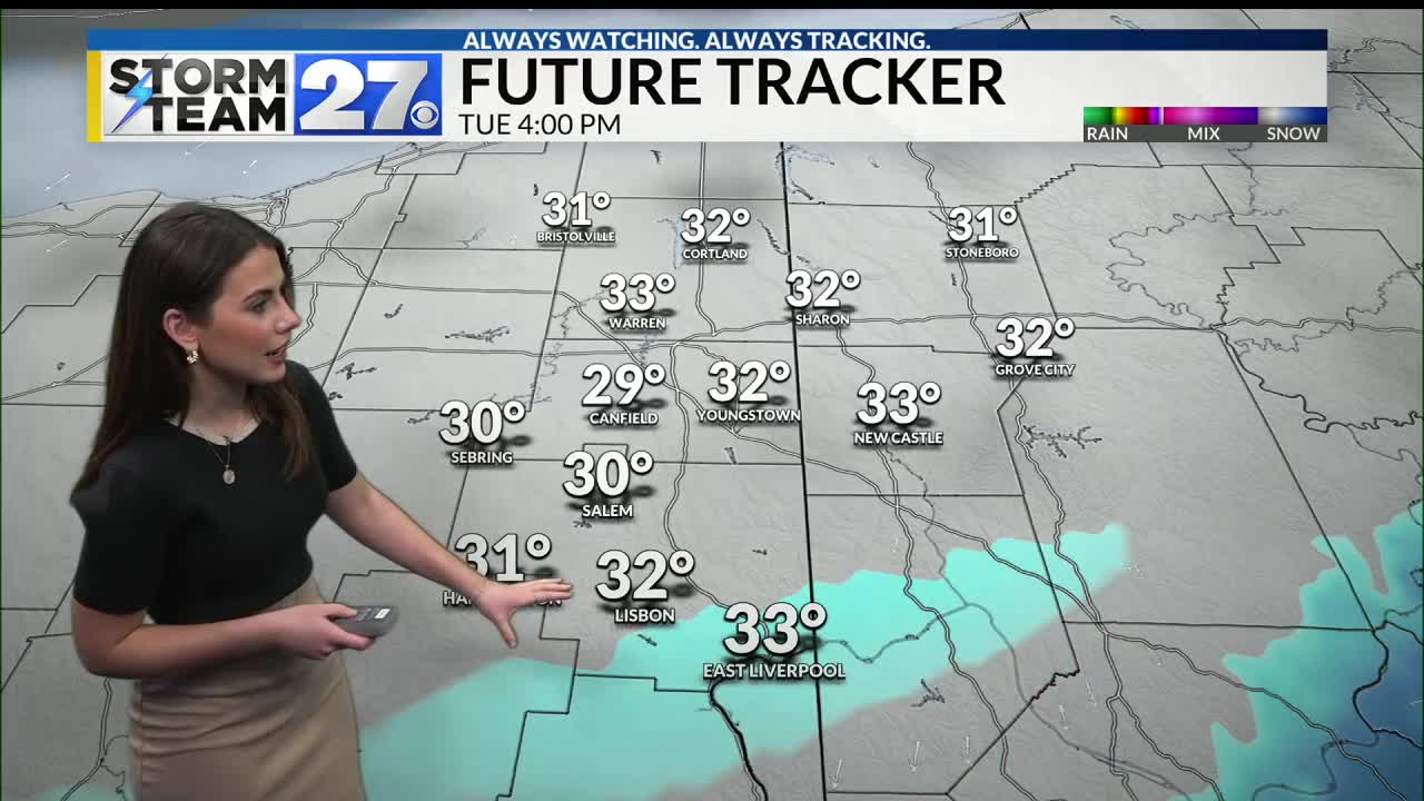 Tracking snow for some communities this afternoon