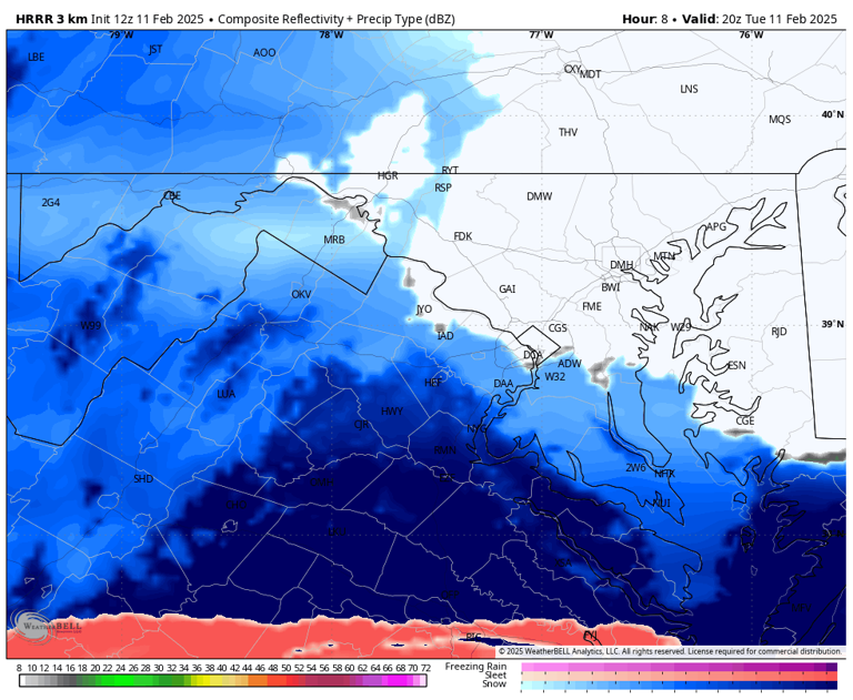 CWG Live updates: Snow to ease overnight, but could linger into Wednesday