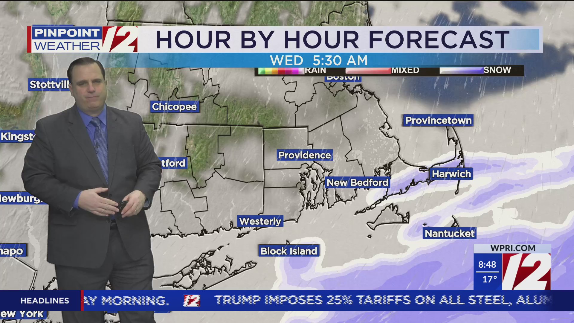 WPRI 12 Weather Forecast for 2/11/25: Increasing clouds today; light ...