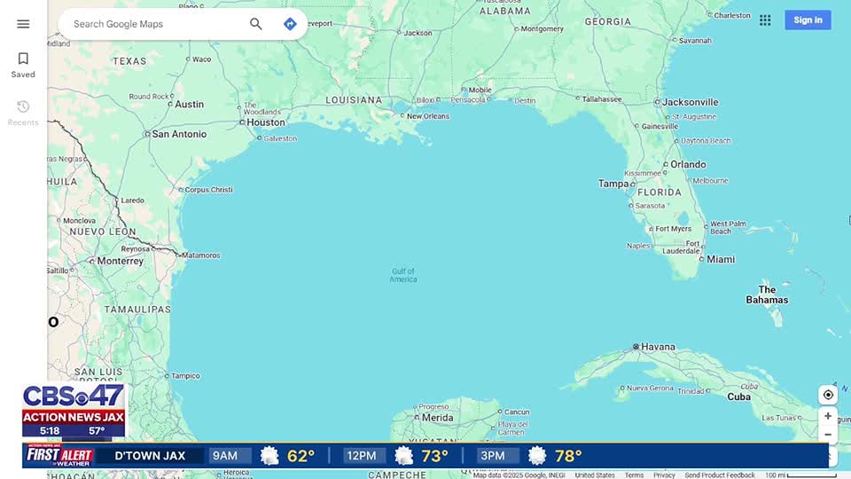 'It's official' | Google Maps now displays 'Gulf of America' in U.S.