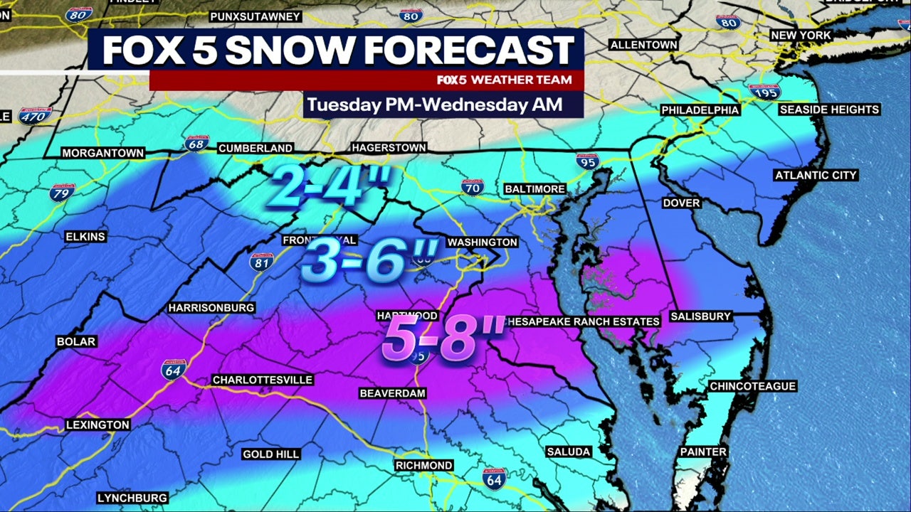 DC snow forecast: Winter Storm Warnings as DMV prepares for heavy snowfall