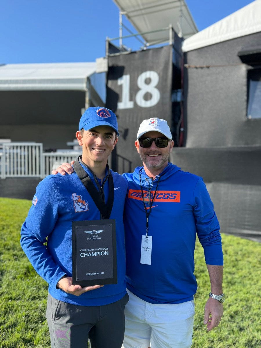 Boise State's Cole Rueck goes back-to-back at Genesis Invitational ...