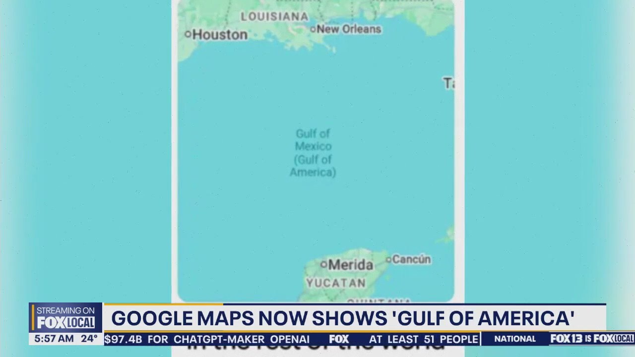 Goggle Maps now shows 'Gulf of America'