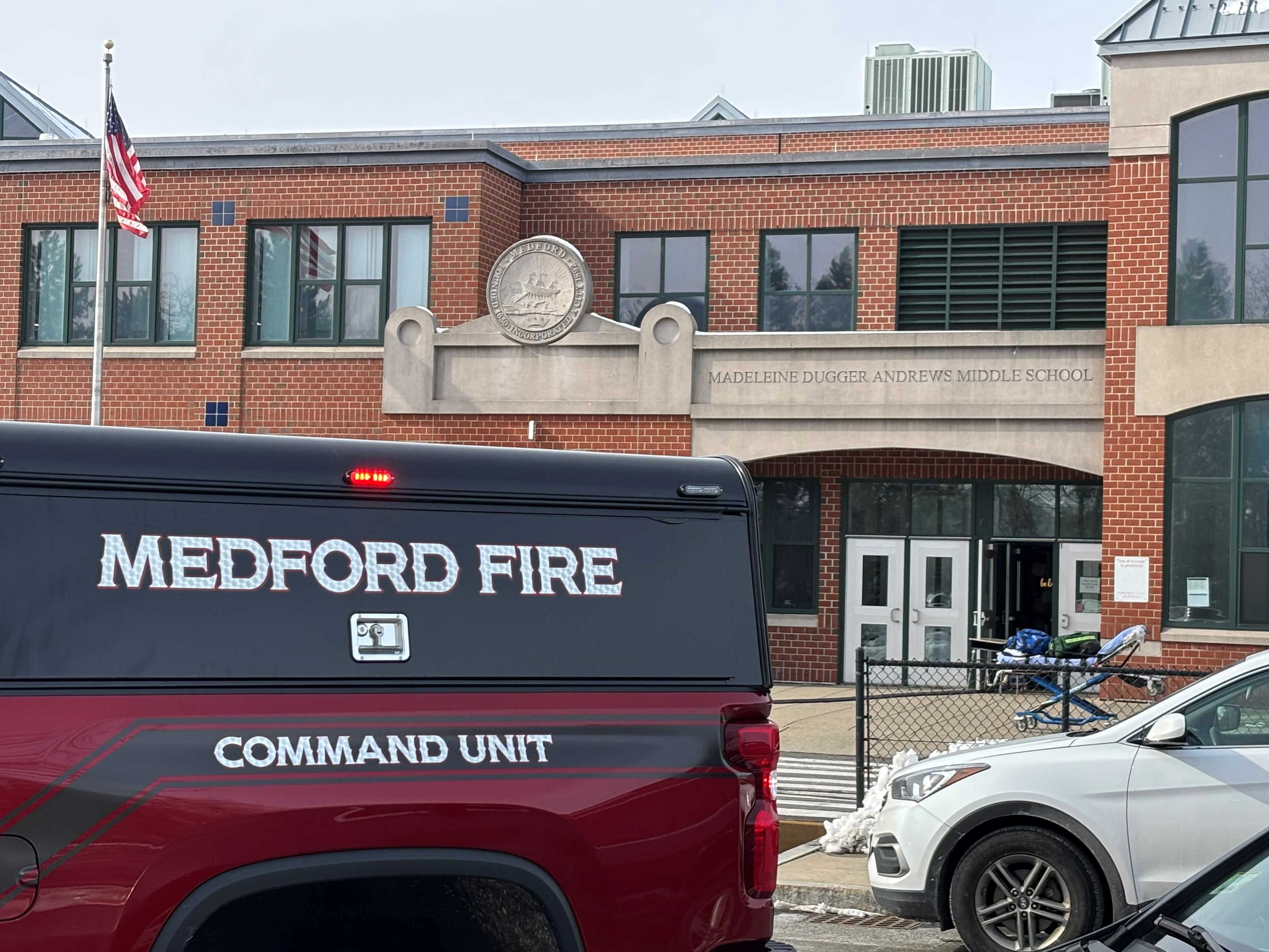 7th grader sent to hospital after fire in bathroom of Mass. middle school