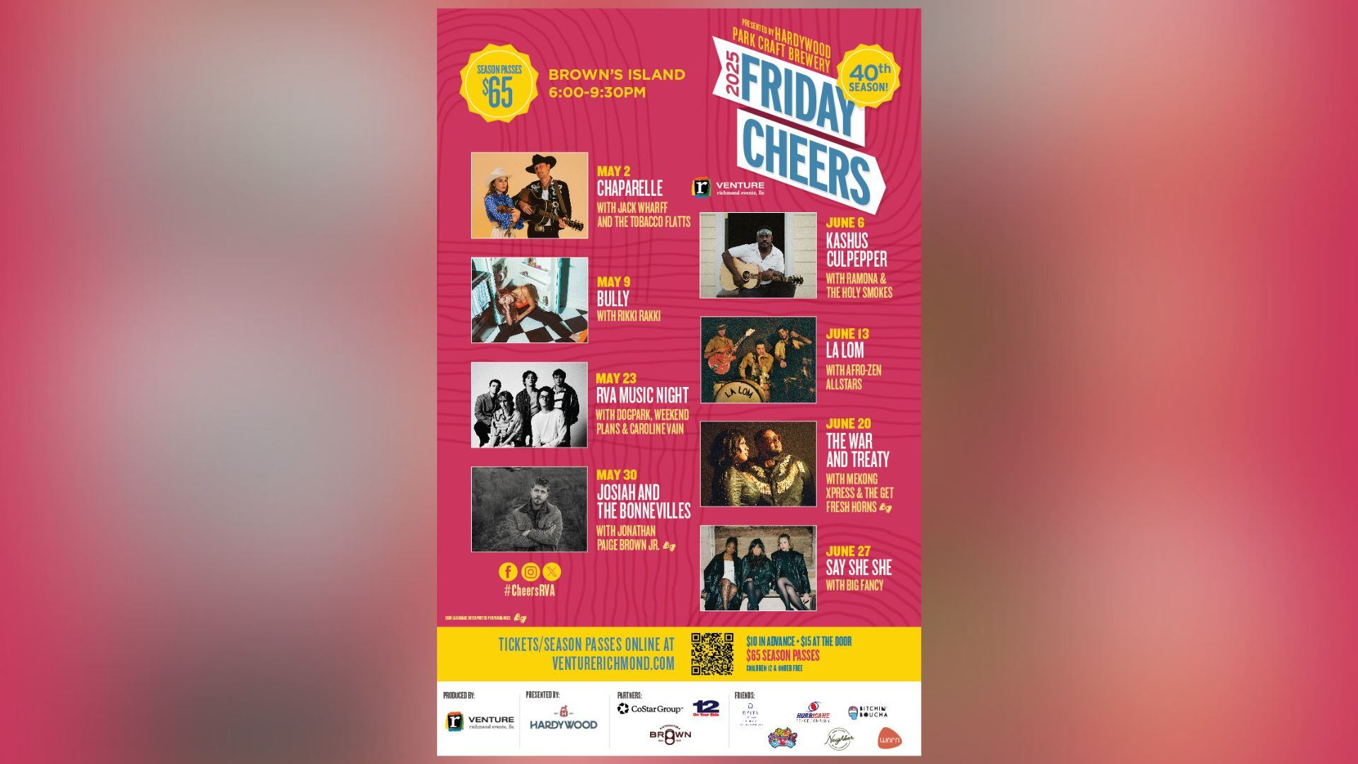 Friday Cheers reveals lineup for the 2025 concert series