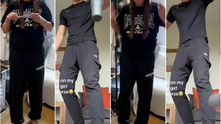 Why are people dropping things on their feet on TikTok?