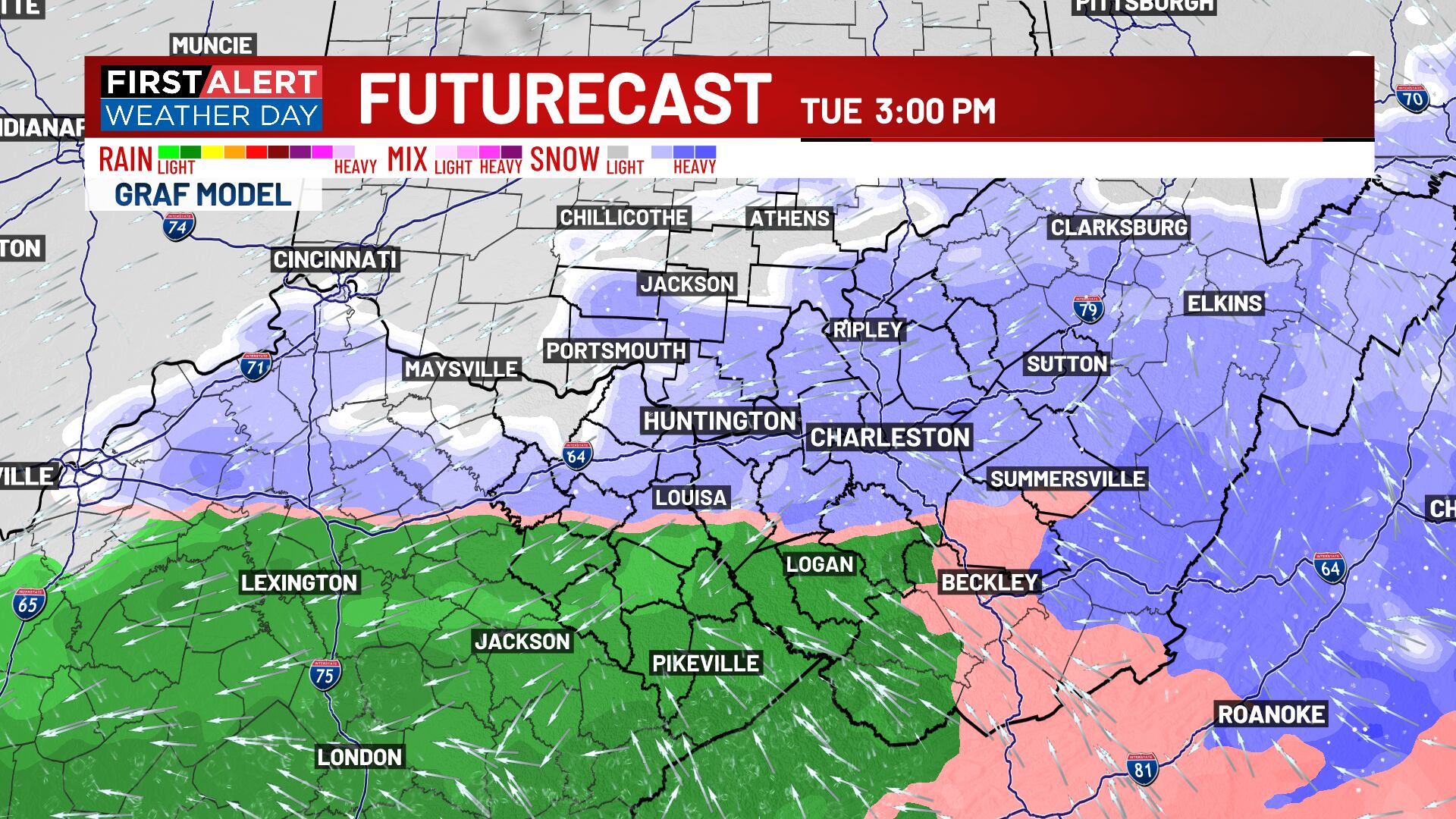 FIRST ALERT WEATHER DAY | Steady snow, slushy rain