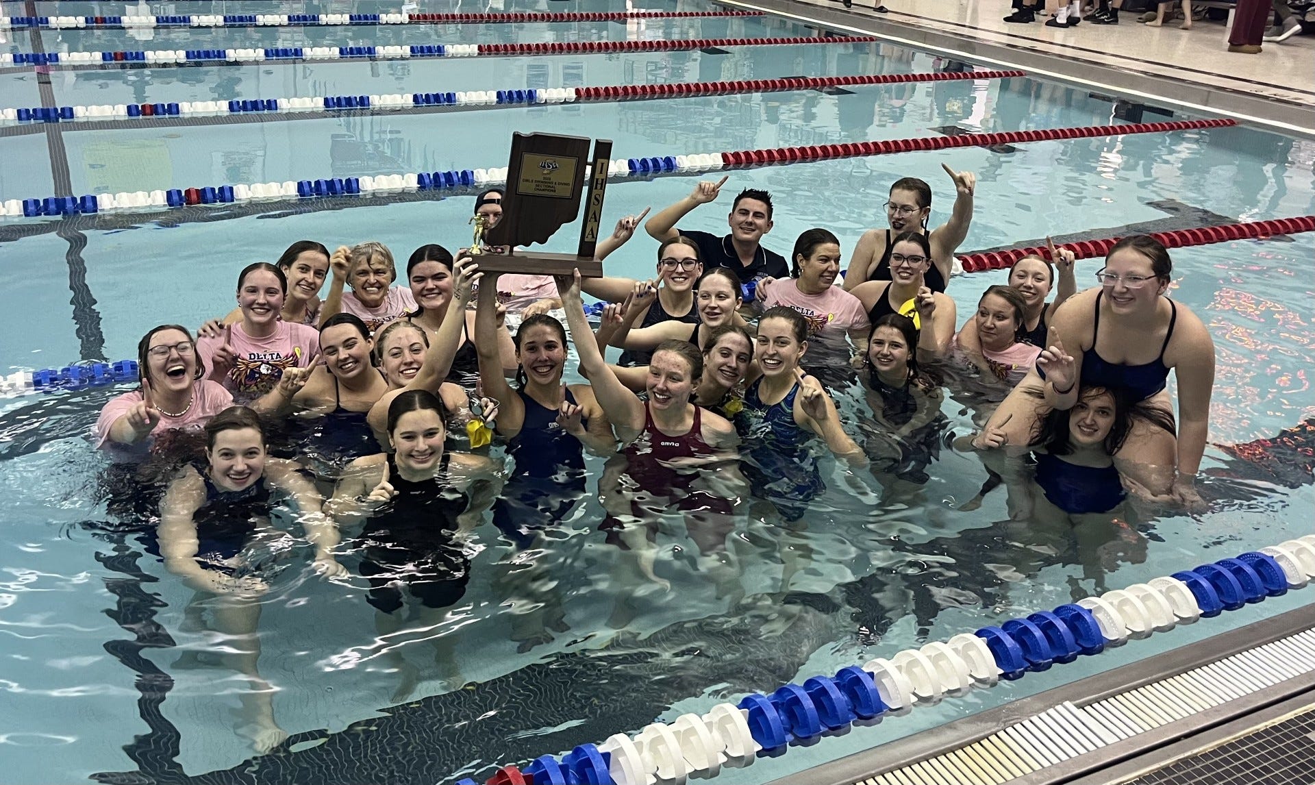 IHSAA swimming and diving sectionals: Delta girls 3-peat as sectional ...