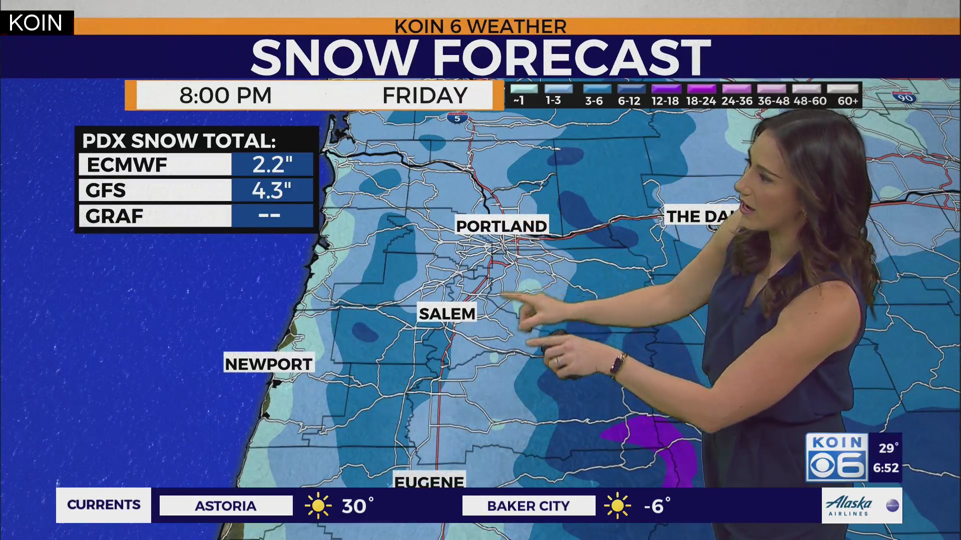 Tuesday Morning Portland Snow & Freezing Rain Forecast Update