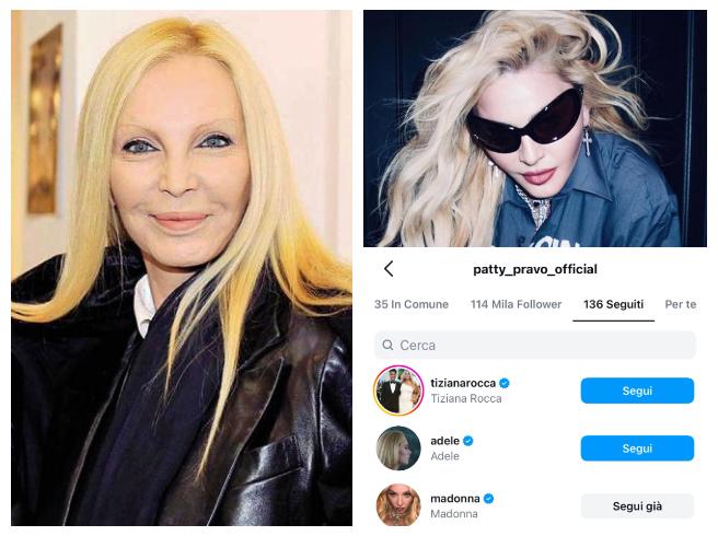 Patty Pravo, Madonna la segue su Instagram: «Chattiamo»