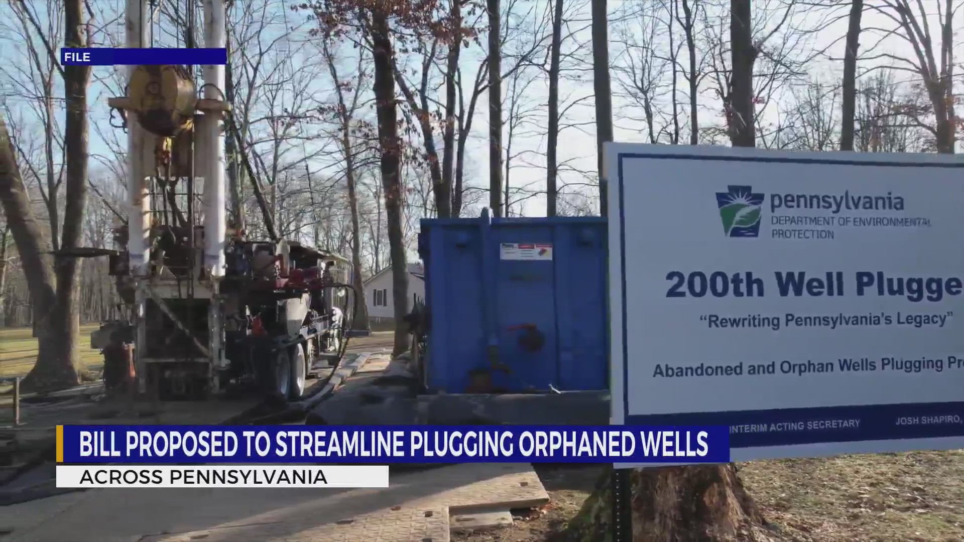 Bill to speed up plugging of abandoned oil, gas wells in Pennsylvania