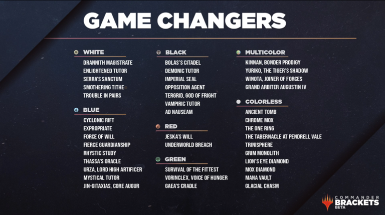 WOTC Introduces New 5 Bracket System for Commander