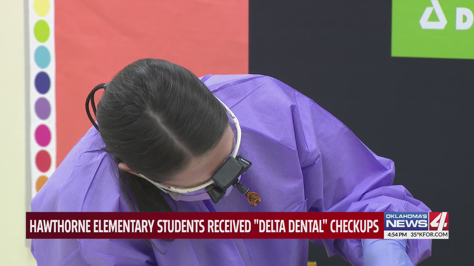 Hawthorne Elementary students received "Delta Dental" checkups