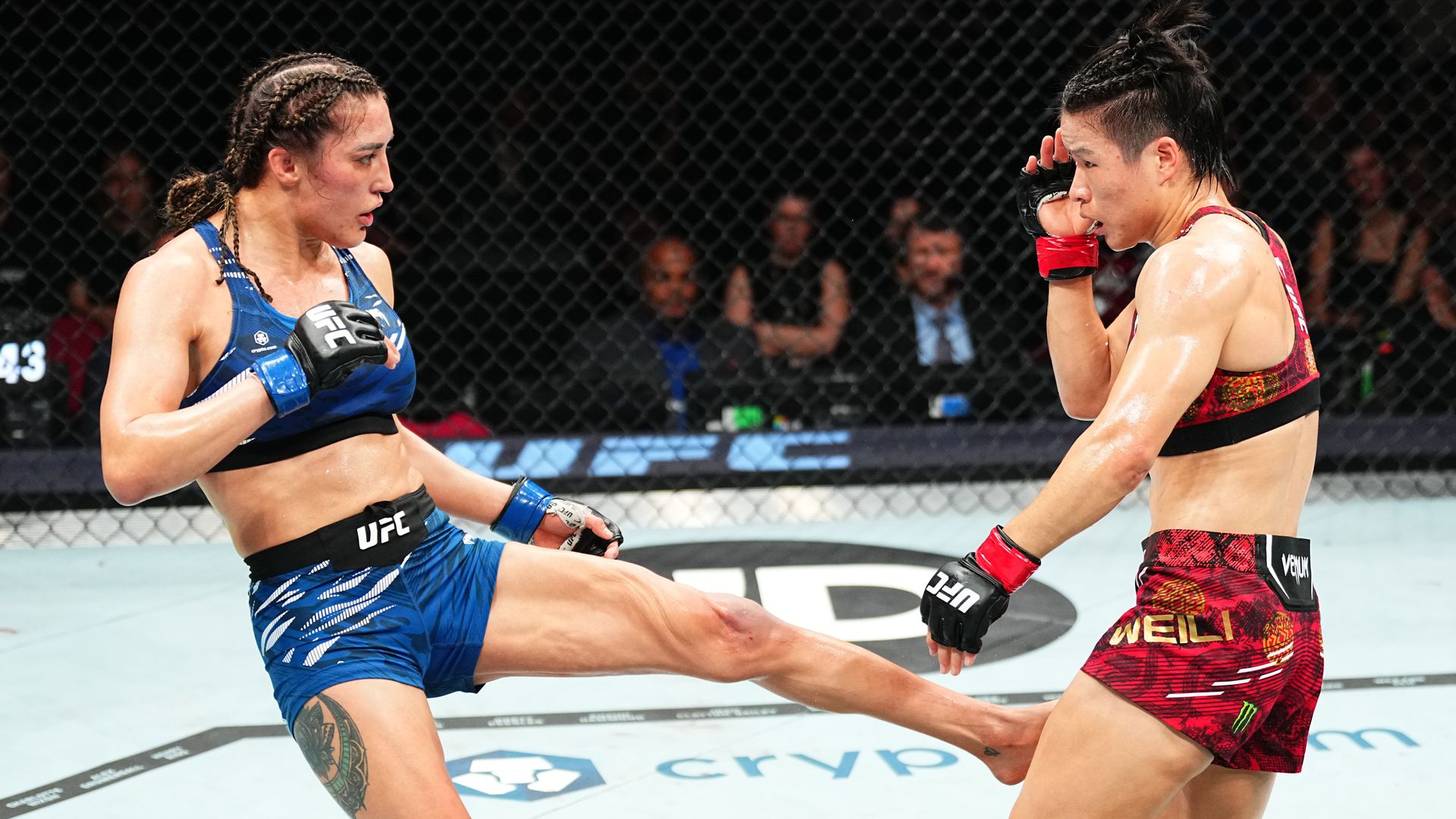 Tatiana Suarez shows off gruesome aftermath from leg wound stitched up ...