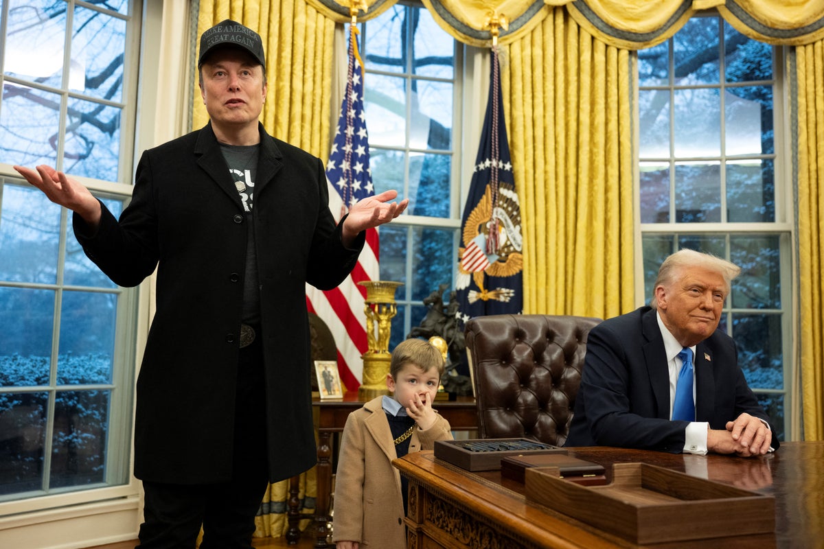 Elon Musk’s son steals show by mimicking his dad during Oval Office ...